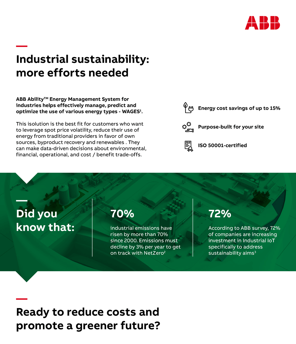 INFOGRAPHIC Industrial Sustainability - more efforts needed | ABB ...
