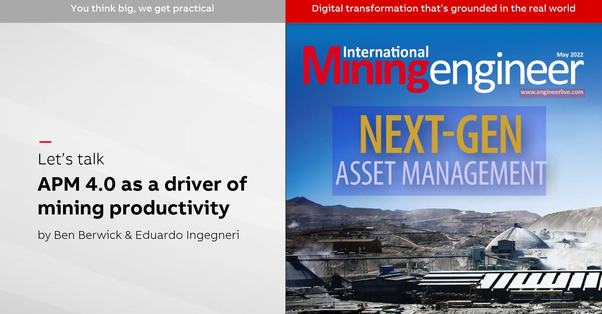 Next-generation asset performance management as a driver of mining ...